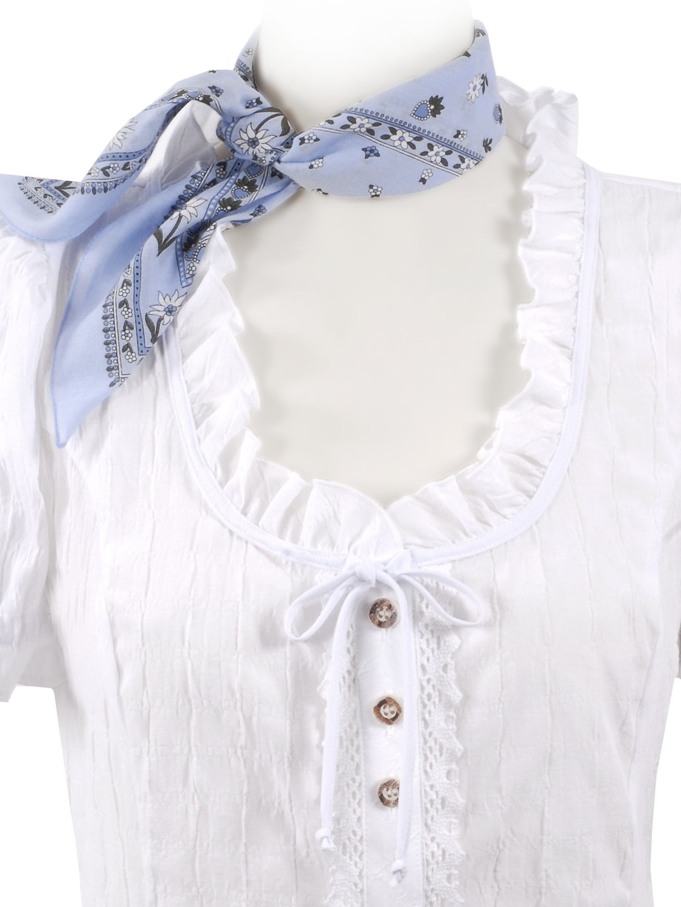 Trachtenbluse Wei Damen